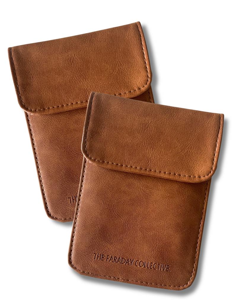 Signal Blocking Pouch Clara Tan Duo - 2 Pack Faraday Pouches – The ...